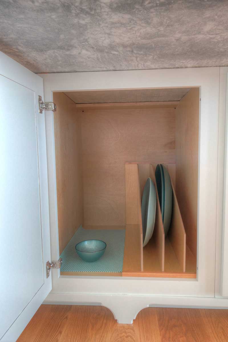 Large Tray Divider in Solid Maple - Simmons Custom Cabinetry & Millwork