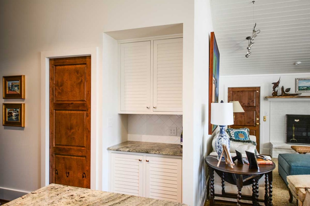 Inset , Custom Louvered Dry bar with Super White finish. - Simmons ...